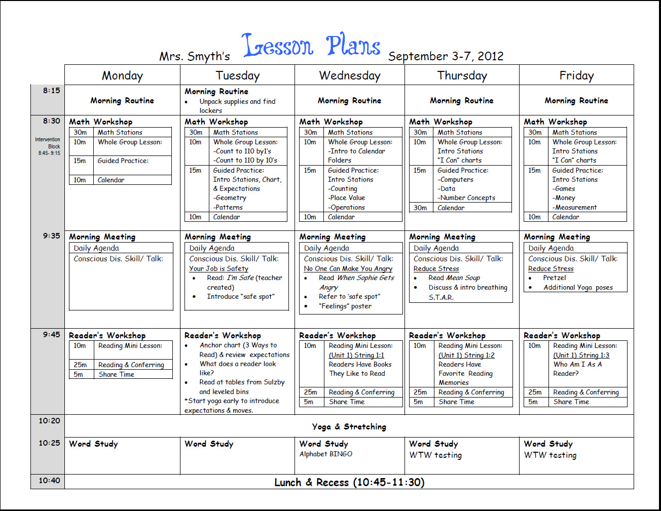 1st Grade Math Lesson Plans Daisy Blake