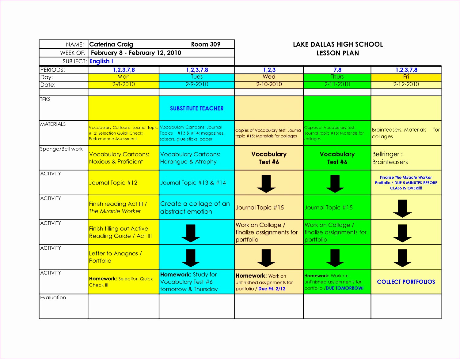 9 Lesson Plan Template Excel Excel Templates Riset