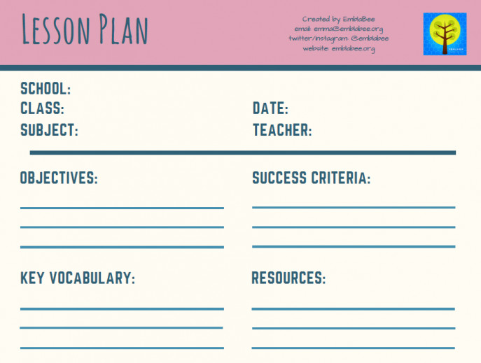 Free Lesson Plans For Teachers Daisy Blake