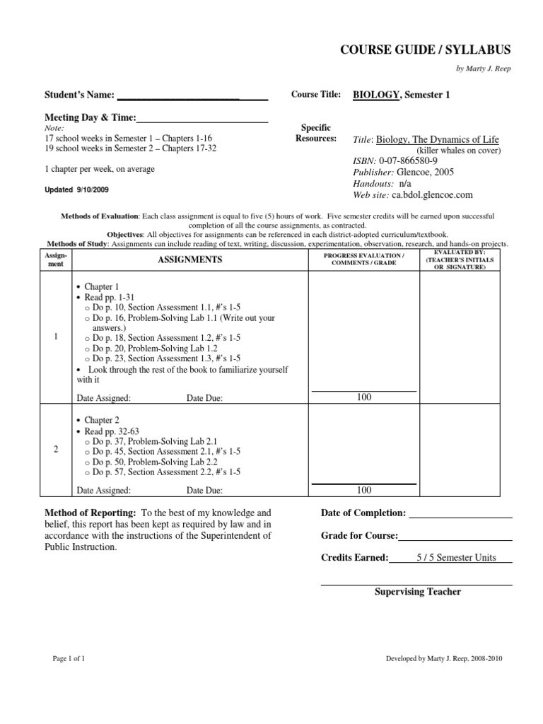 High School Biology Lesson Plans Daisy Blake