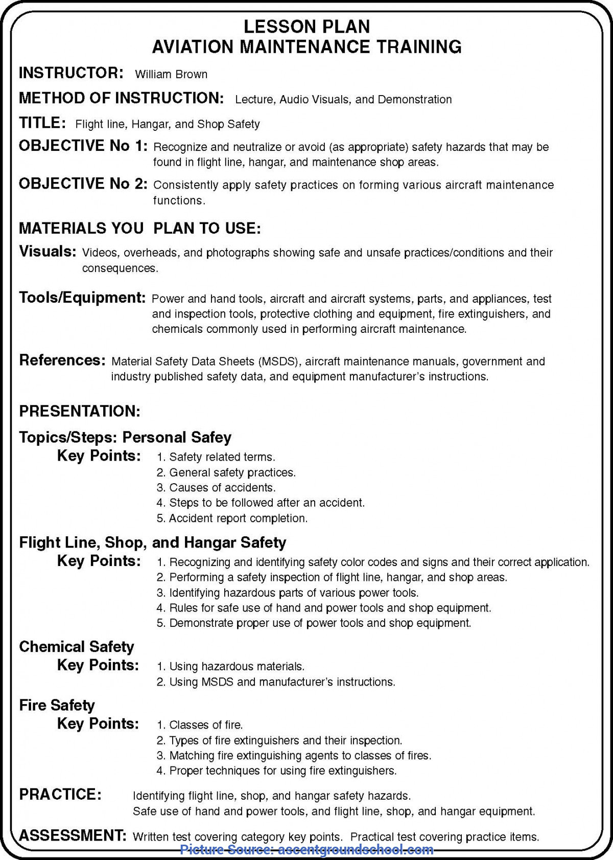 Lesson Plan Objective Examples