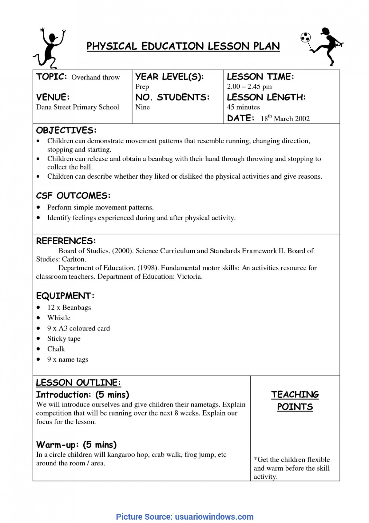 Pe Lesson Plans Daisy Blake Pe Lesson Plans Daisy Blake