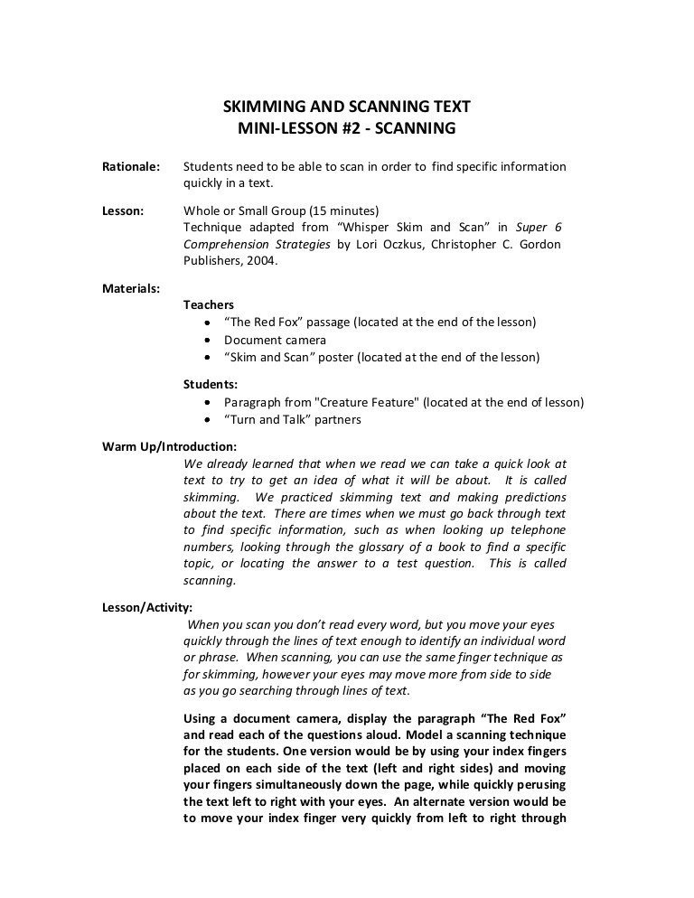 Reading Comprehension Lesson Plan Daisy Blake