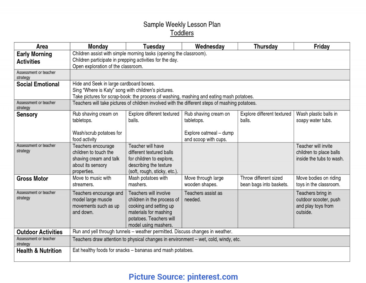Weekly Lesson Plan For Toddlers Daisy Blake